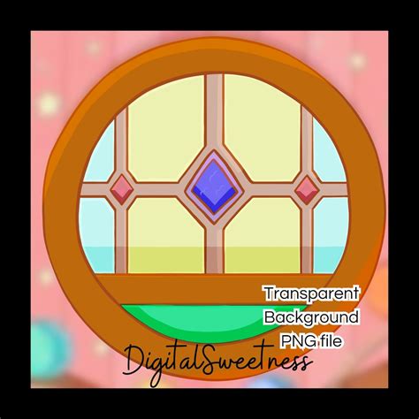 Hand Drawn Stained Glass Bluey Inspired Bedroom Art Cartoon Stained