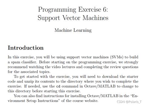 吴恩达机器学习编程作业ex6 Support Vector Machines Part1吴恩达机器学习十五—— Ex6support