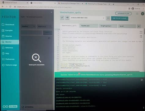 Receiving Error Message Executing Exit Status 1 While Trying To Upload Stetch To Iot