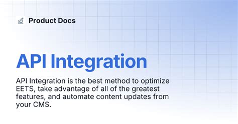 Api Integration Product Docs