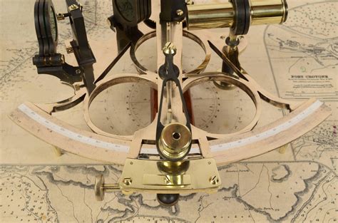 19th Century Brass Sextant Signe Marshall London Antique Marine