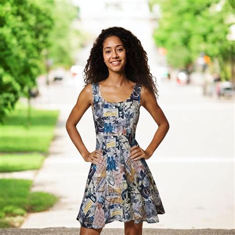 Gemini Zodiac Witchy Sundress For Women Astrology Print Dress With