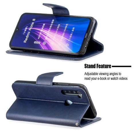 For Xiaomi Redmi Note 8 Retro Lambskin Texture Pure Color Horizontal Flip PU Leather Case With