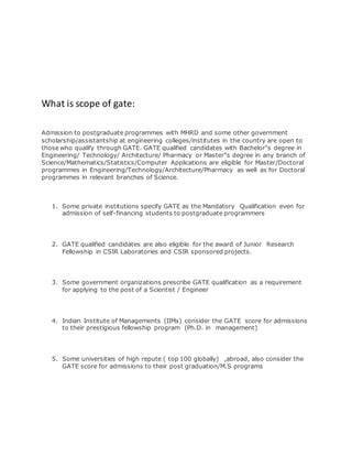 Gate Exam Information Complete Guide Study Material How To Crack DOCX Postgraduate Education