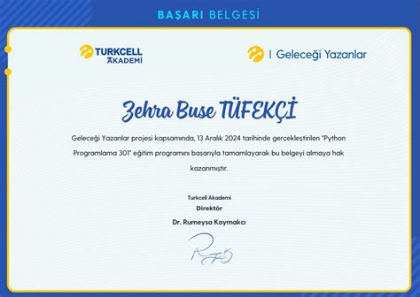 Zehra Buse T On Linkedin Python Turkcellacademy Careerdevelopment