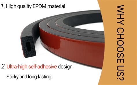 Pacixu Rectangular Foam Rubber Seal Strip Self Adhesive Rubber Weather