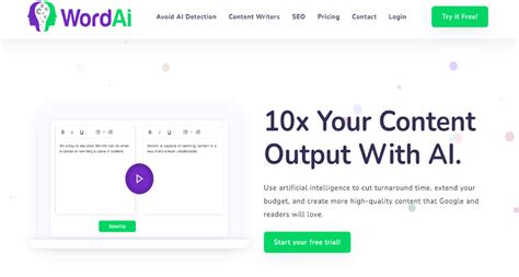 Word AI Content Rewriting SEO Optimization Top AI Tools