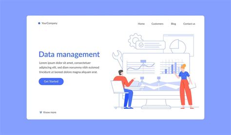 Data Management Analysis Chart Business Landing Page 46419037 Vector Art At Vecteezy