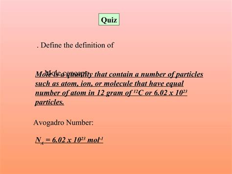 Avogadro Constant Ppt