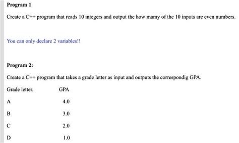 Program 1 Create A C Program That Reads 10 Integers And Output The How Mamy Of The 10 Inputs