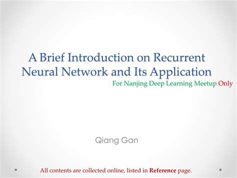pdf a brief introduction on recurrent neural network and its