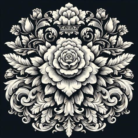 Beautiful Symmetrical Decorative Ornament Generated By Ai Premium Ai Generated Image