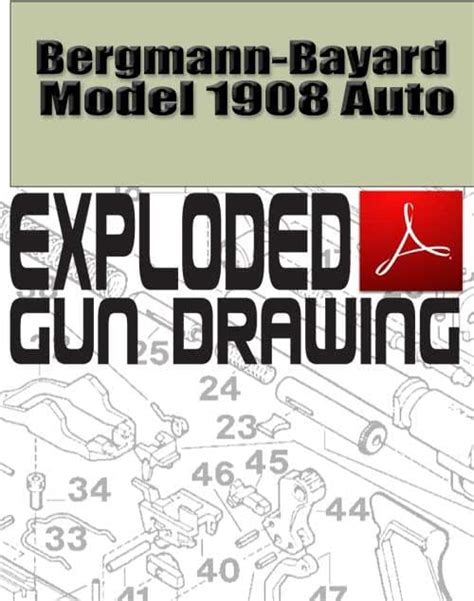 Bergmann Bayard Model 1908 Auto Exploded Gun Drawing Download