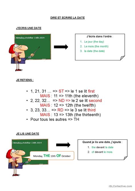 Writing And Saying A Date English ESL Worksheets Pdf Doc