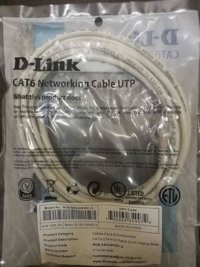 Cat6 UTP 24 AWG PVC Round Patch Cord 3m Grey Colour Buy Best Price In UAE Dubai Abu Dhabi