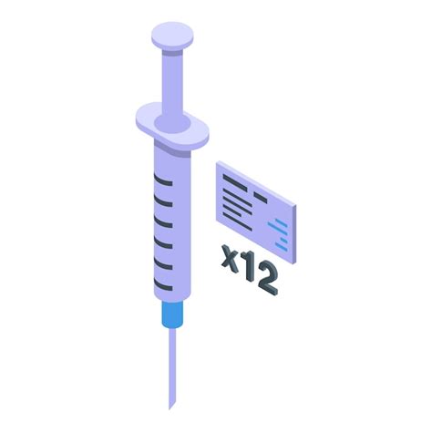 Premium Vector Treatment History Injection Icon Isometric Vector Person Document