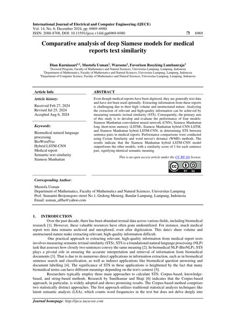 Pdf Comparative Analysis Of Deep Siamese Models For Medical Reports Text Similarity