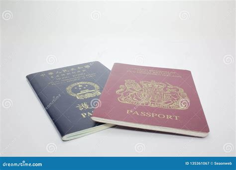 A Bno And Sar Passport Of Hong Kong Stock Image Image Of Isolated