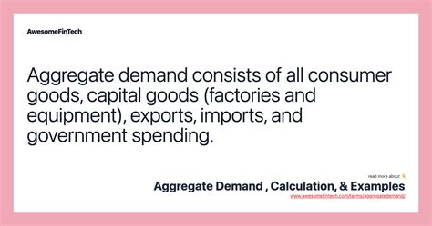 Aggregate Demand Calculation And Examples Awesomefintech Blog