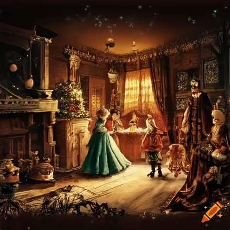 Victorian Christmas Scene