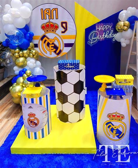 Tematica Real Madrid Decoración De Fútbol Fiesta Real Madrid