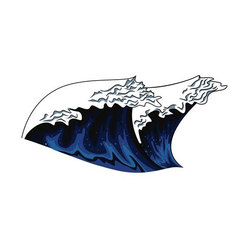 Ocean Wave Vector Illustration 10504430 Vector Art At Vecteezy