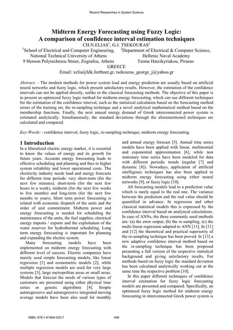 Pdf Midterm Energy Forecasting Using Fuzzy Logic A Comparison Of Confidence Interval