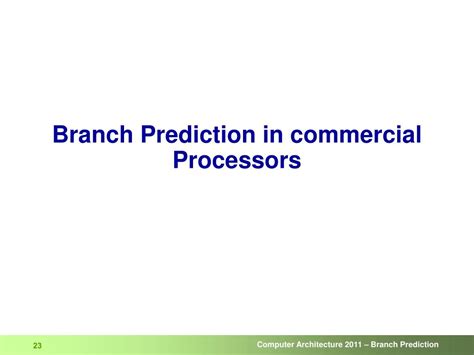 Ppt Computer Architecture Advanced Branch Prediction Powerpoint