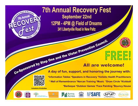7th Annual Recovery Fest New Paltz Ny