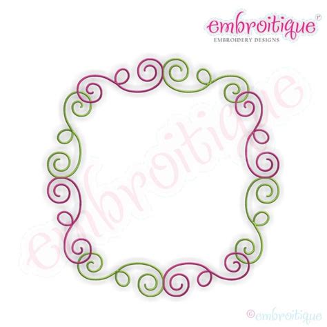Carol Scroll Monogram Font Frame Instant Email By Embroitique