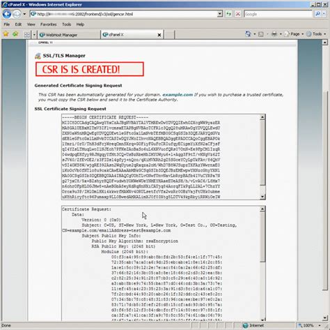 Generate Certificate Signing Request CSR For CPanel WHM Certs Less