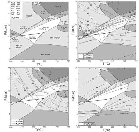 A Detail Of The P T Pseudosection Reported In Figure 11 B X Na