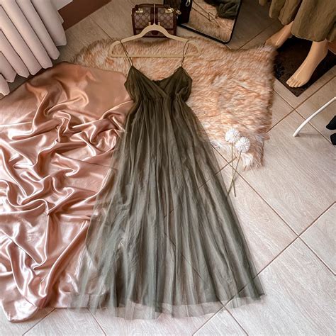 Mesh Overlay Maxi Dress Womens Fashion Dresses And Sets Dresses On Carousell