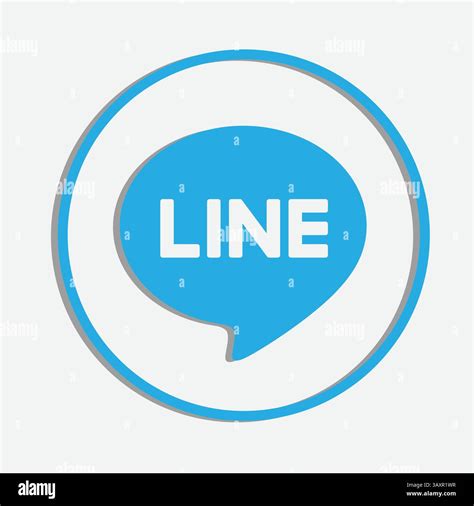 Line App Official Icon And In Unique Blue Color Icon Vector Art Stock Vector Image And Art Alamy