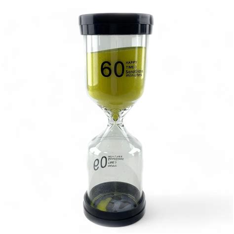 ᐉ Годинник пісочний скляний на 60 хвилин 15 5х5 см Жовтий • Краща ціна в Києві Україні • Купити