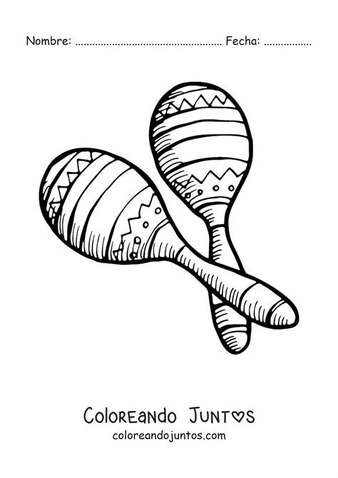 Maracas Mexicanas Coloreando Juntos
