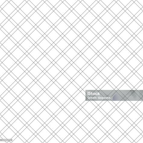 정사각형 격자 벡터 Seamless Pattern 얇은 대각선 십자선 마름모 메쉬 격자 그릴이 있는 추상적인 기하학적 흑백 질감 단순하고 미묘한 체크 무늬 배경입니다 모던한