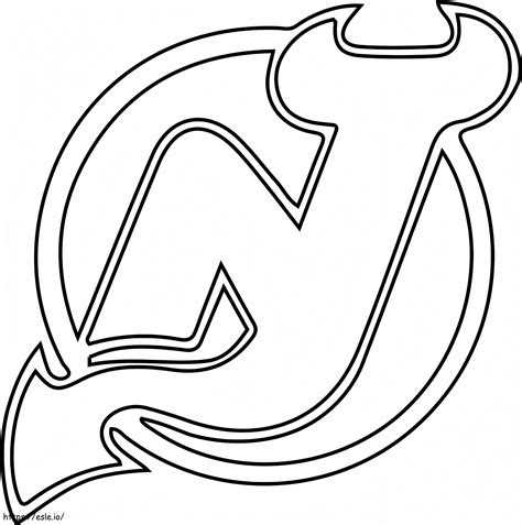 New Jersey Devils Logo Coloring Page