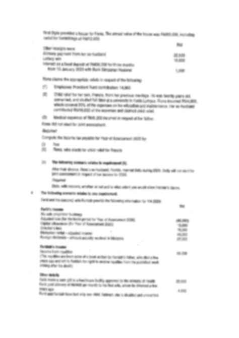 SOLUTION TUTORIAL 5 PERSONAL TAX COMPUTATION Studypool