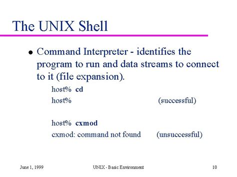Introduction To Unix A Basic Environment June 1