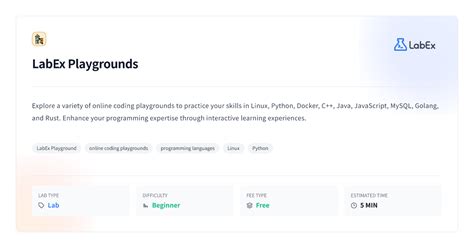 Labex Playground Hands On Coding Labs For Mastering Programming