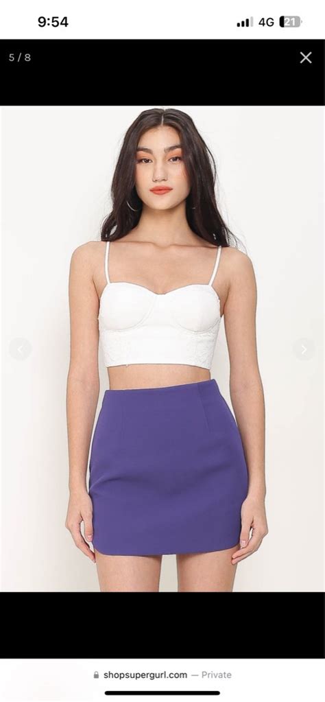 Supergurl Luna Lace Bustier Top Womens Fashion Tops Sleeveless On