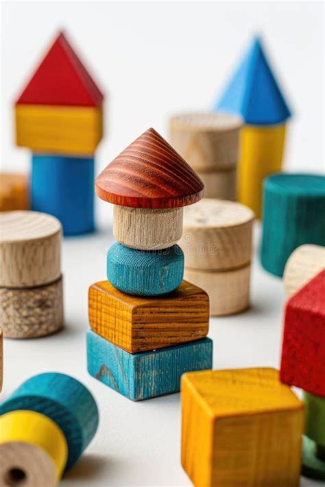 A Pile Of Wooden Blocks Stacked On Top Of Each Other Perfect For Educational And Construction
