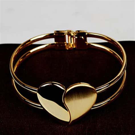 Badu Bg Винтидж модна многослойна верига гривна Двойна сърцева гривна за жени Любовно сърце