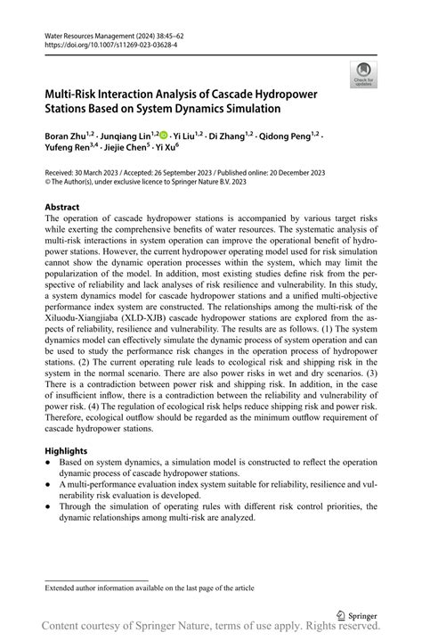 Multi Risk Interaction Analysis Of Cascade Hydropower Stations Based On