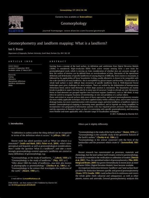Pdf Geomorphometry And Landform Mapping What Is A Landform Dokumentips