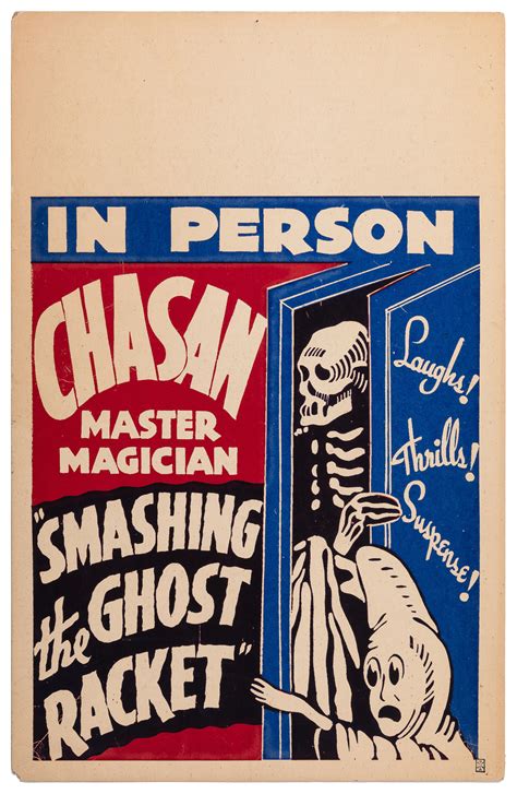 Lot Detail Chasan Master Magician Smashing The Ghost Racket Circa 1