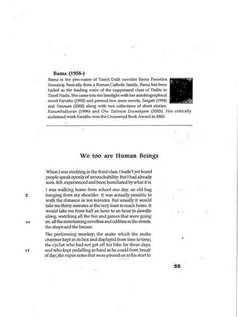 Bama We Too Are Human Beings Line Numbers Pdf