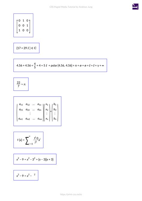 print css rocks printcss css paged media tutorial and information
