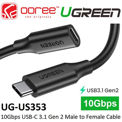 Ugreen Us Usb C Gen Male To Female Extension Cable Gbps Data Cable For Data Transfer